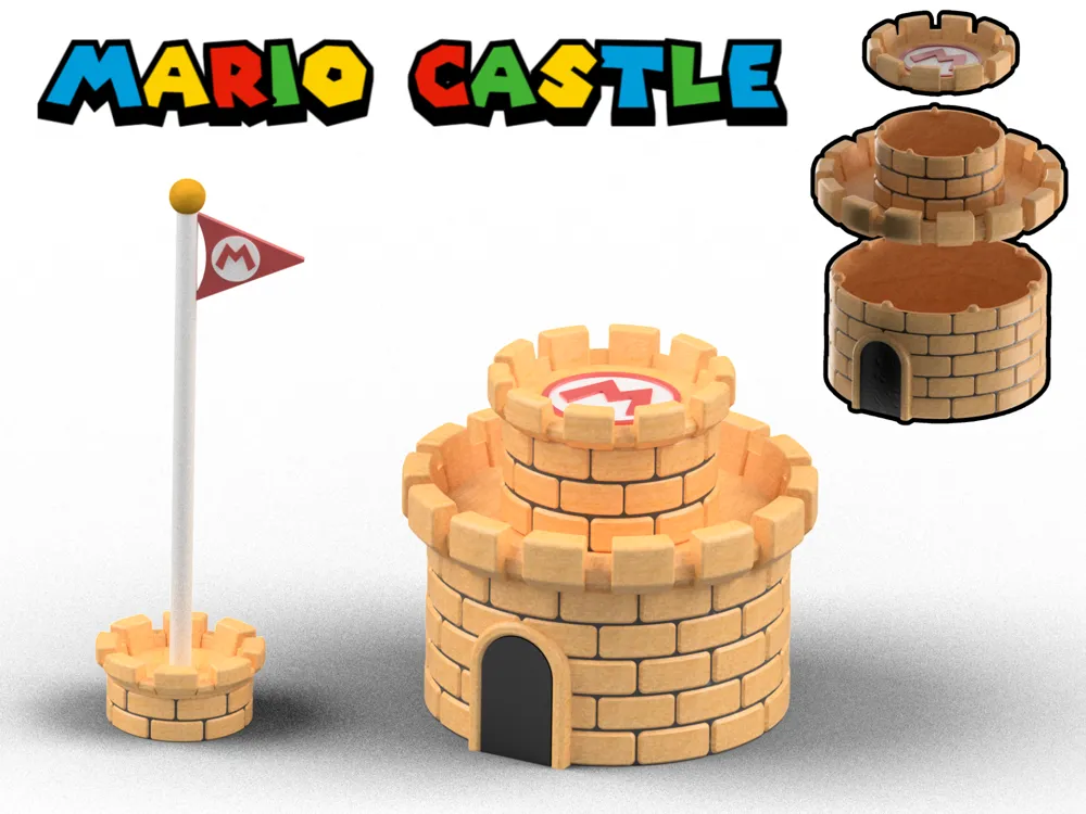 Mario Castle - Hidden Compartments by Jallim - MakerWorld