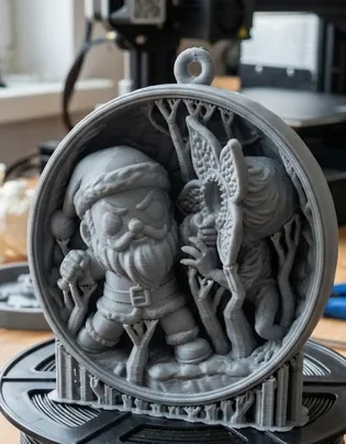 Santa vs Demogorgon - Free 3D Print Model - MakerWorld