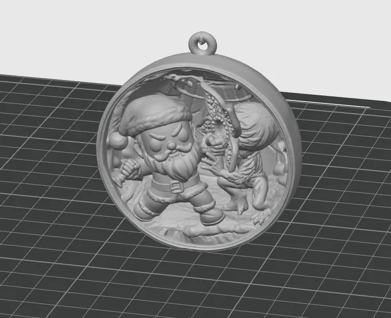Santa vs Demogorgon - Free 3D Print Model - MakerWorld