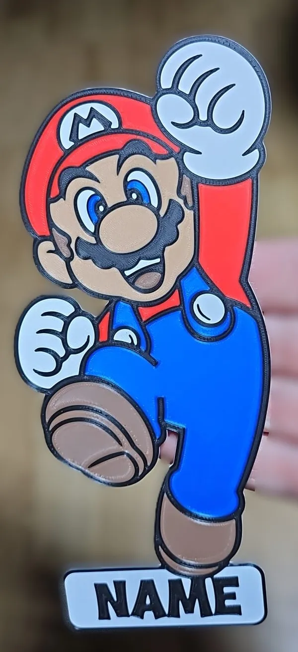 Super Mario Bros – dein Name – Kostenloses 3D-Druckmodell – MakerWorld