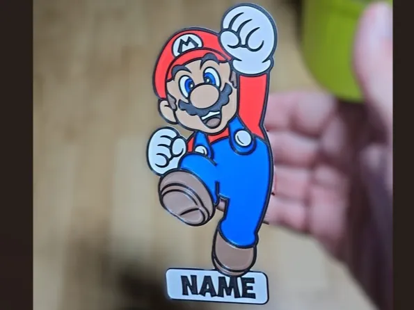 Super Mario Bros – dein Name – Kostenloses 3D-Druckmodell – MakerWorld
