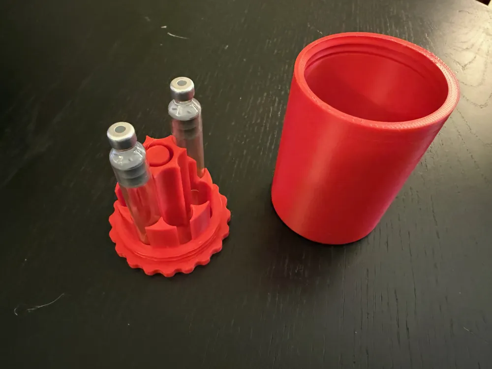 3mL Pen Cartridge Holder with Screw On Lid - Free 3D Print Model ...