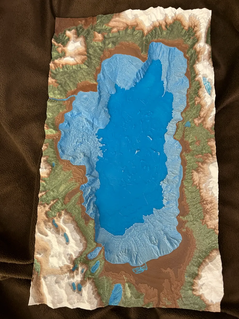 Lake Tahoe depth topography by PaleoJon - MakerWorld