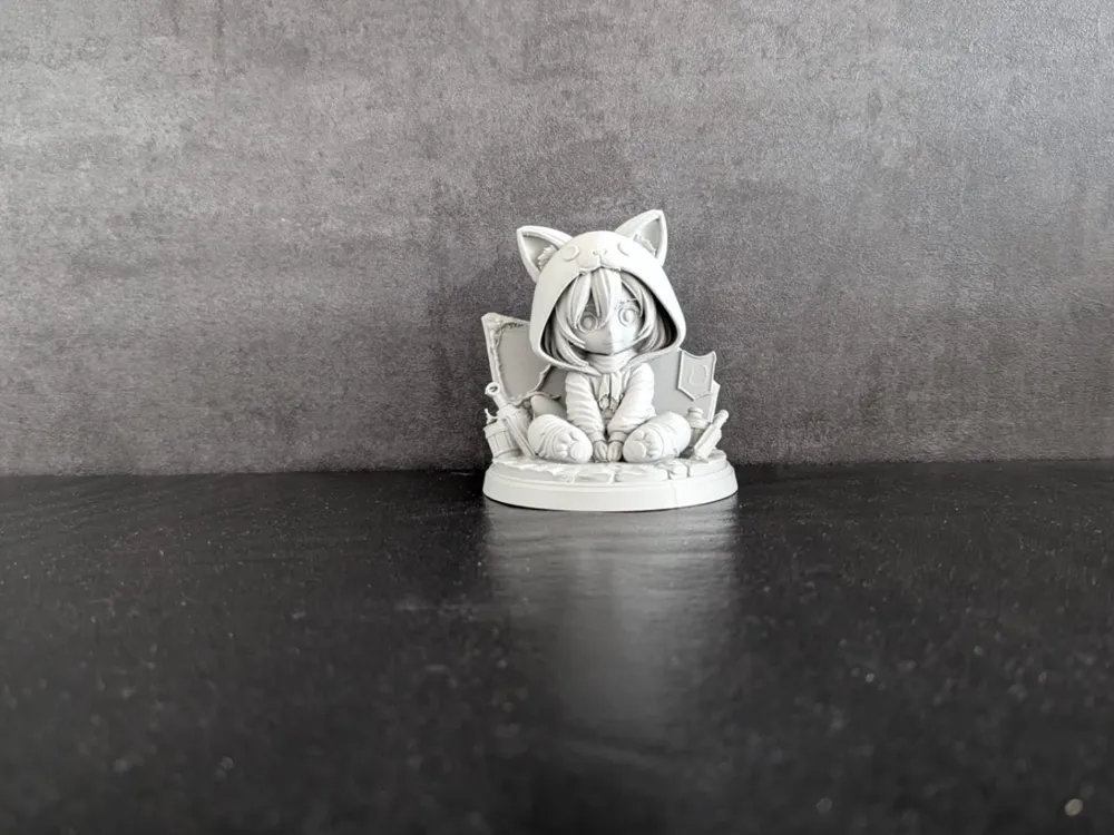 chibi Misaka (AOT) with cat onesie - Free 3D Print Model - MakerWorld