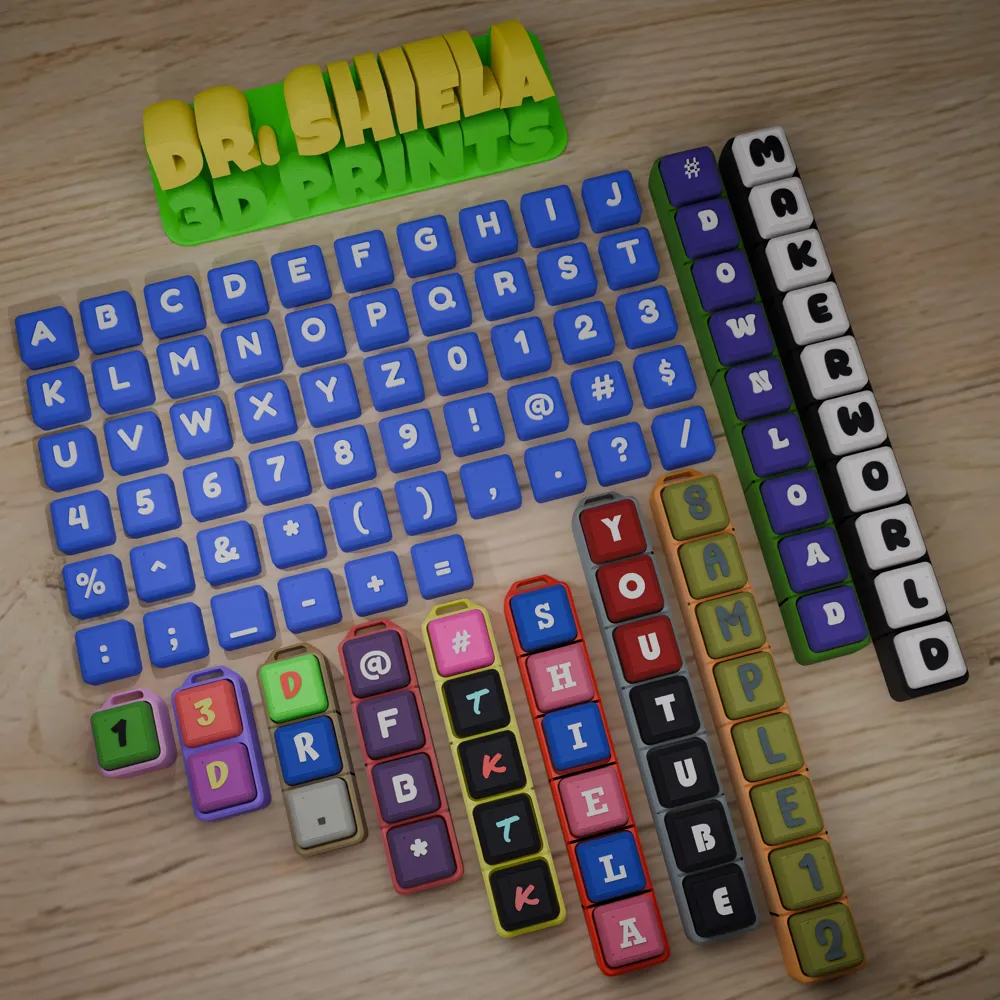 FIDGET CLICKER ALPHABET, NUMBER and SYMBOLS by DrShiela3DPrints ...