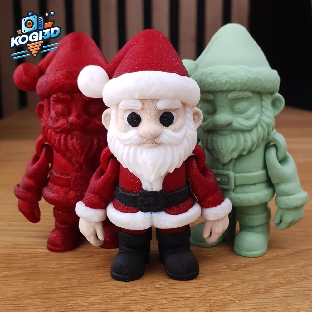 Print in Place Multicolor Articulated Santa Model - Free 3D Print Model ...