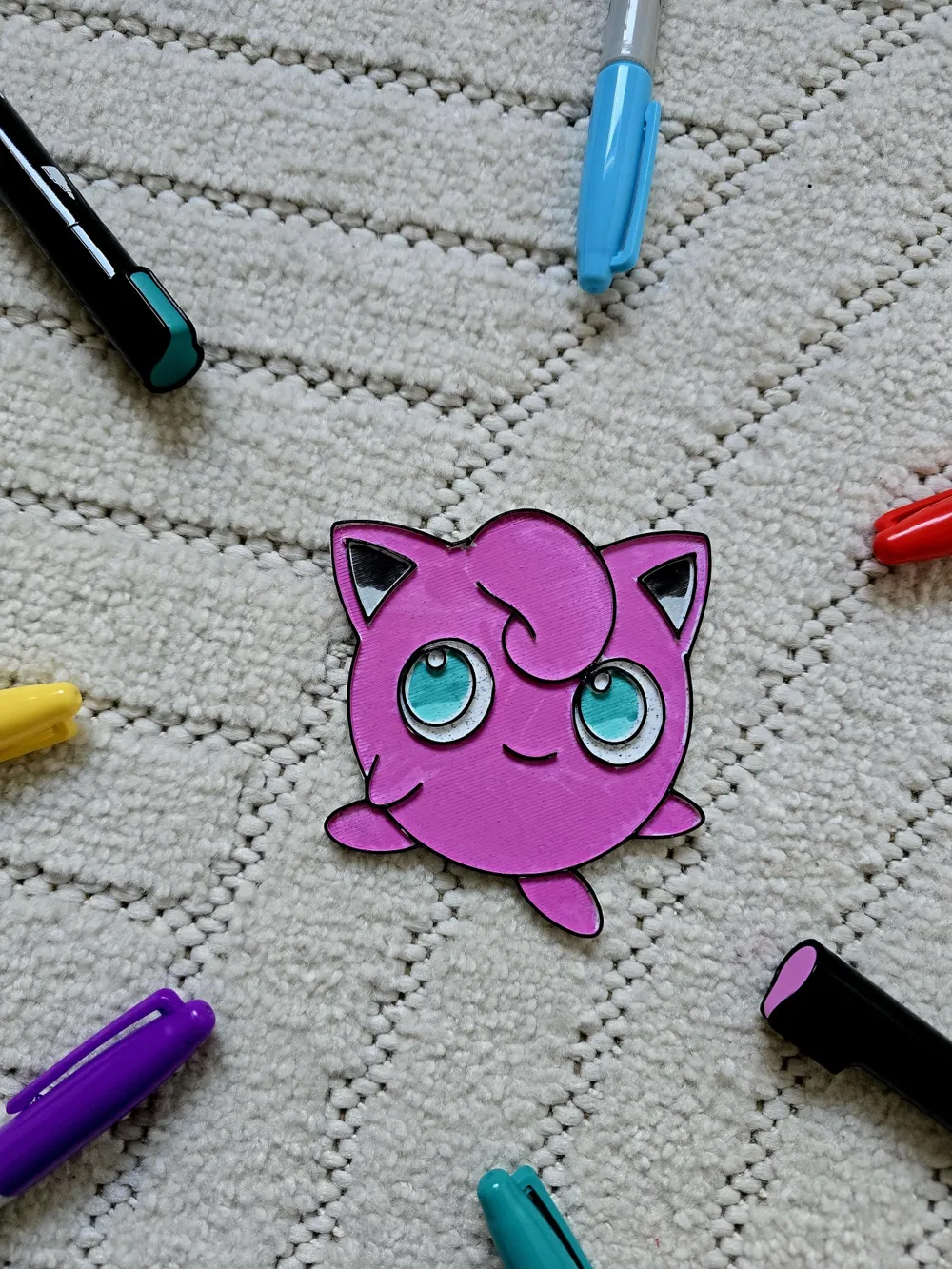 Jigglypuff pokemon coloring color plate sheet fun by Merilno3D ...
