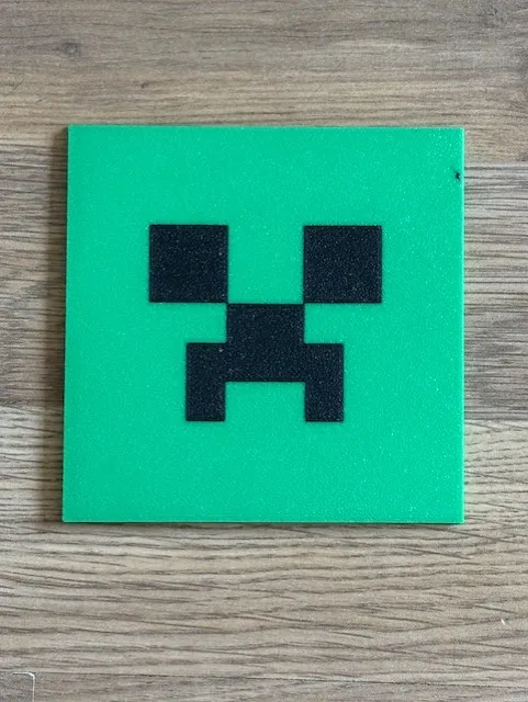 Minecraft Creeper Square Coaster by DaisyChain MakerWorld: Download ...