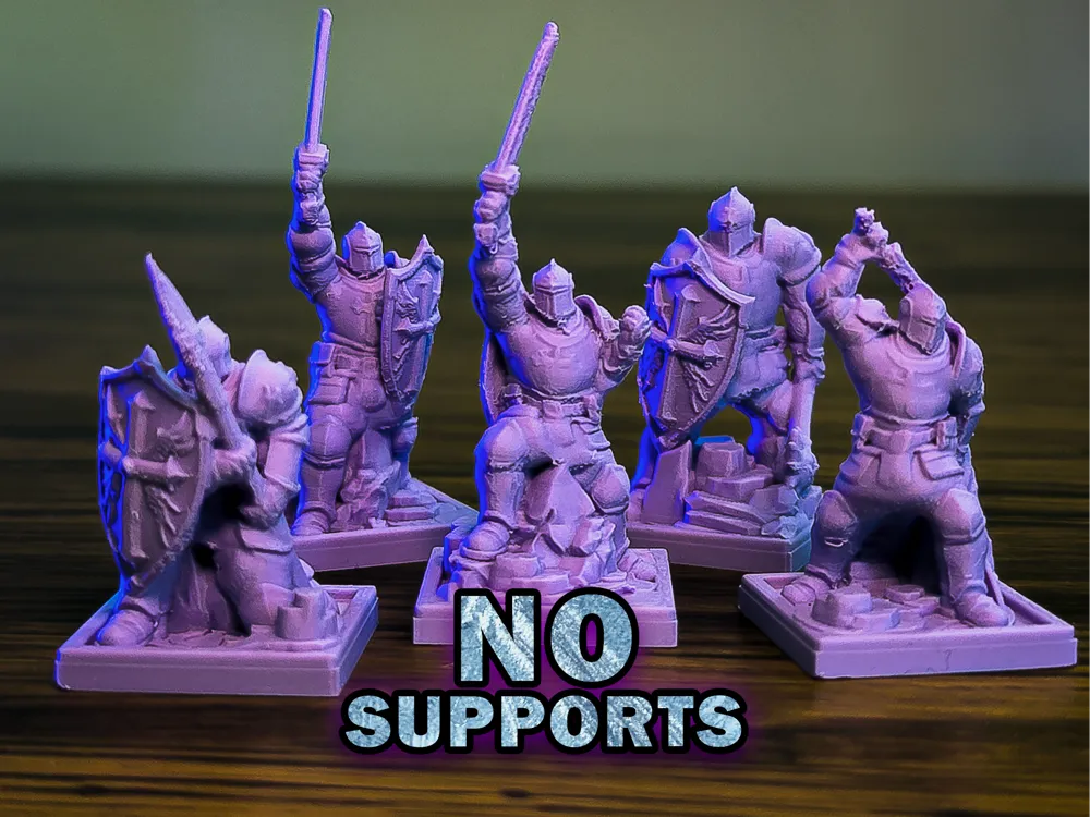 Fast Medieval Soldier Pack - 5 Supportless Minis by Nozzleborn Foundry ...