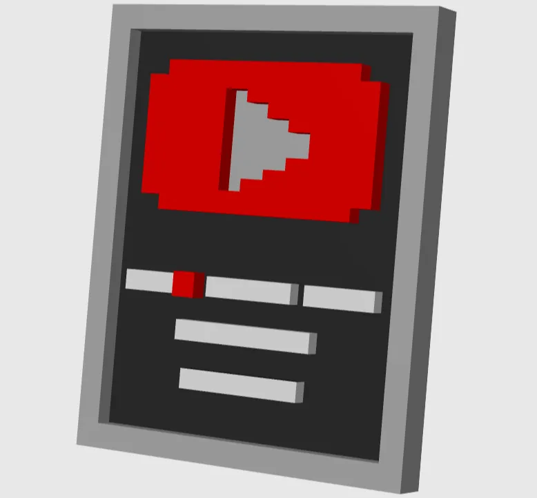 Minecraft Style Youtube Award Plaque by Darkmoon3D - MakerWorld