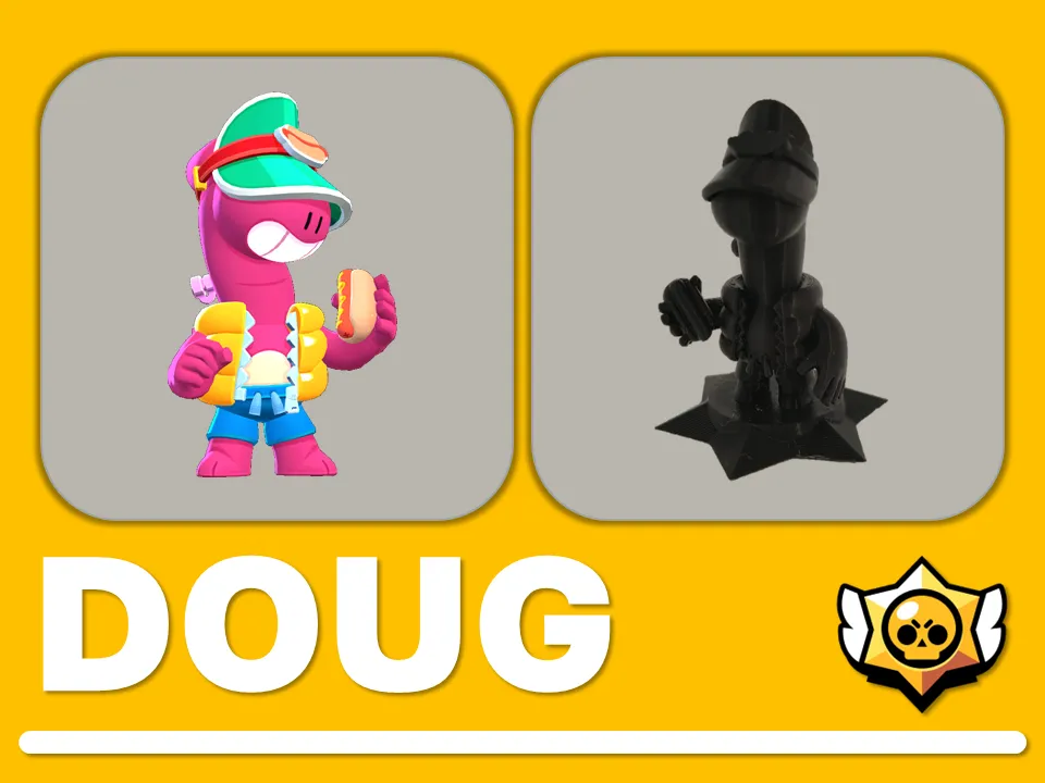 Doug brawl stars figurine - Free 3D Print Model - MakerWorld