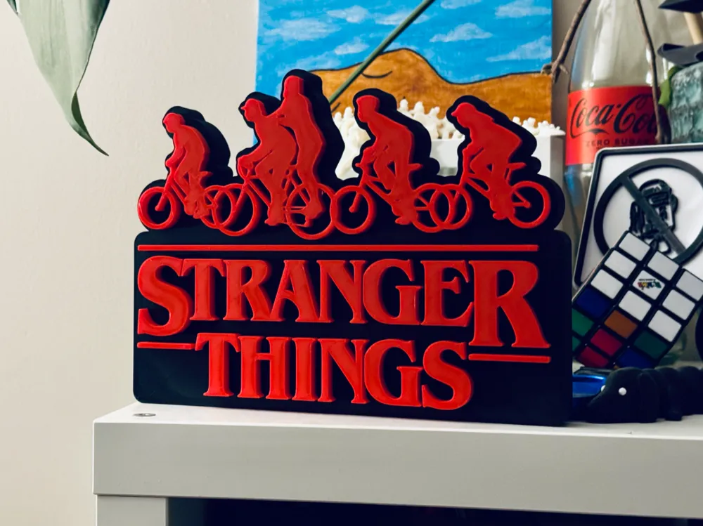 Stranger Things Logo Sign - Shelf/Wall Decoration - Free 3D Print Model ...
