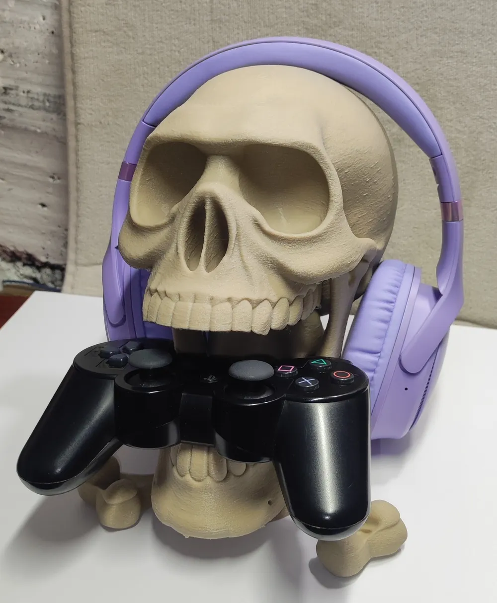 Skull, headphone stand and gamepad - Free 3D Print Model - MakerWorld