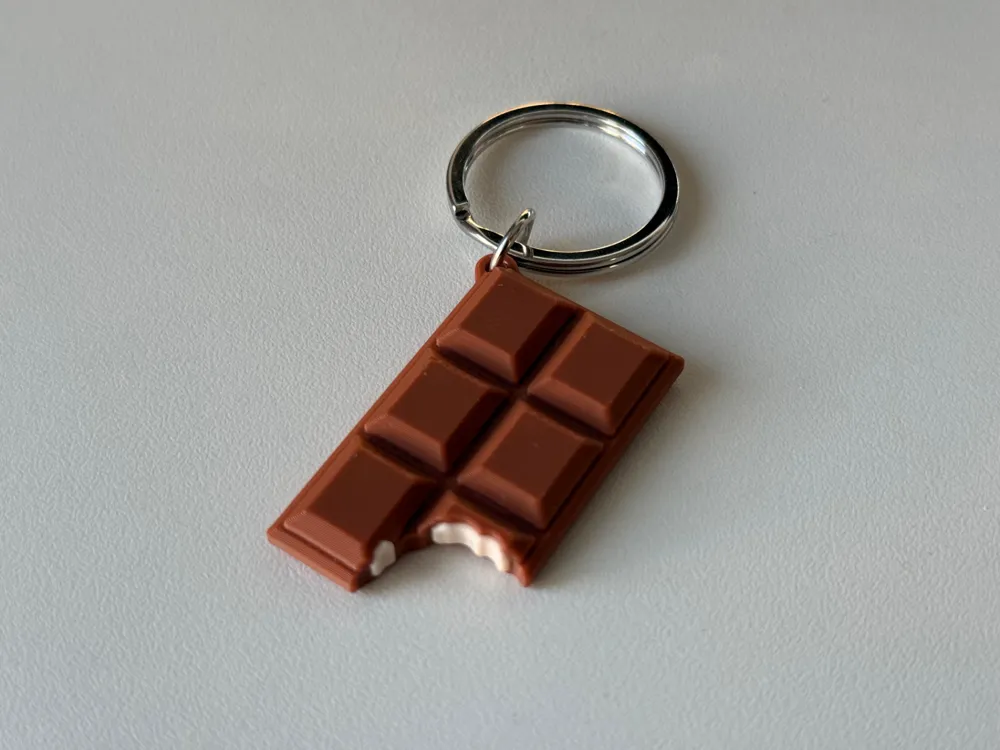 Chocolate Bar Keychain - Free 3D Print Model - MakerWorld