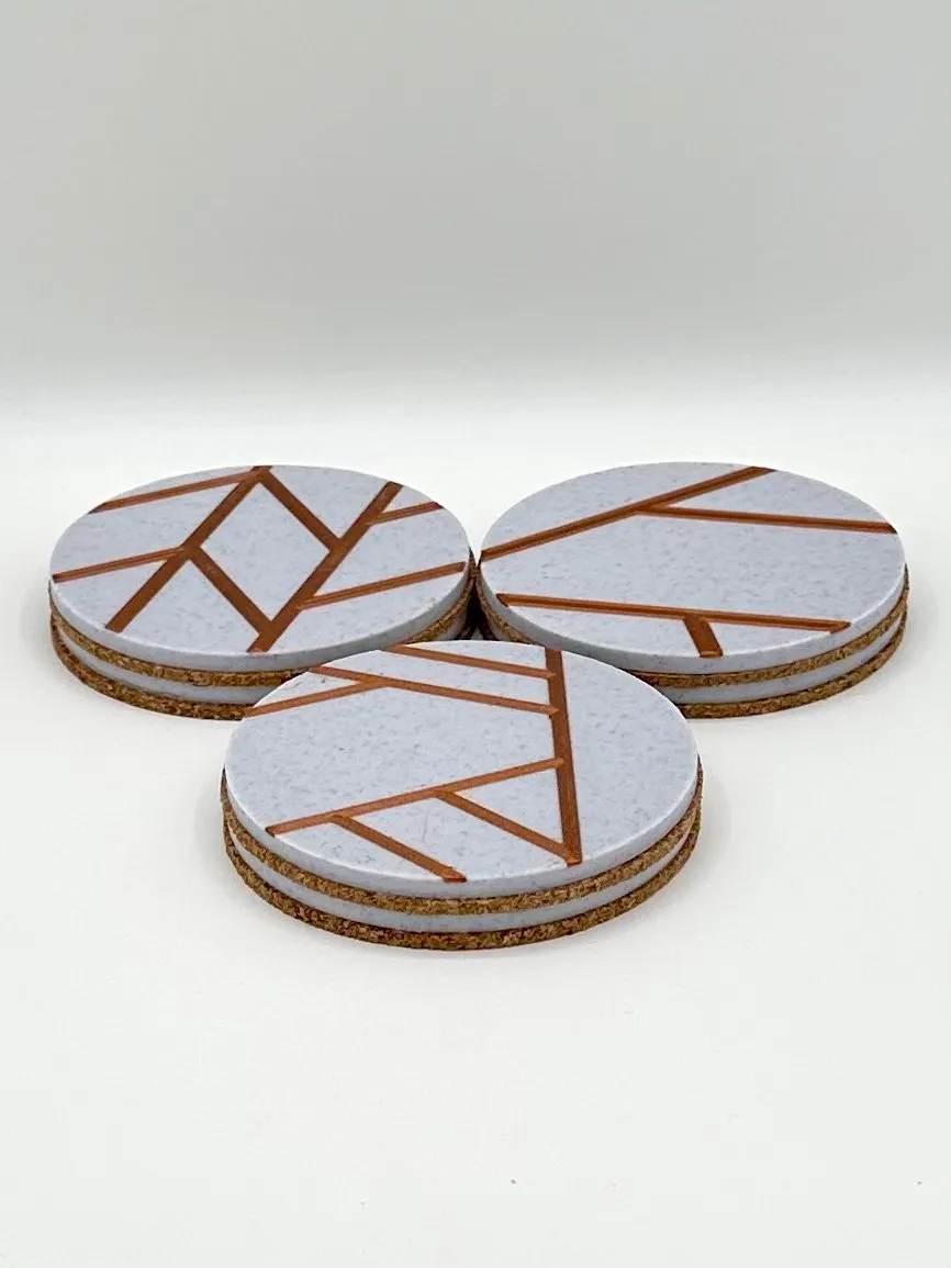 Geometric Coaster Set by PiNK_3DP - MakerWorld