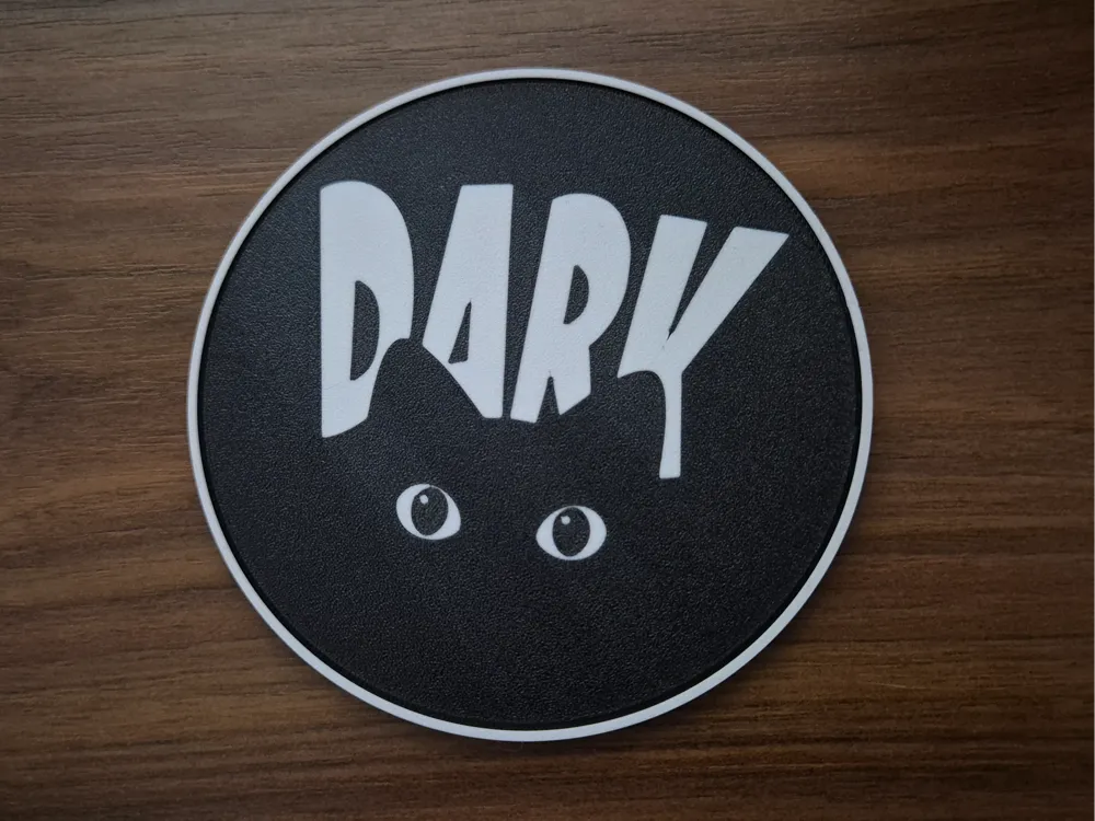 Cat in the dark coaster by CustomCreations - MakerWorld