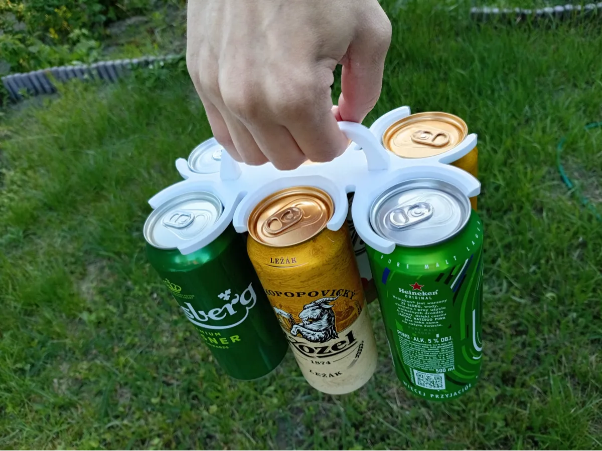 6 beer can handle/carrier - Free 3D Print Model - MakerWorld