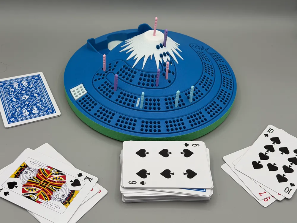 Mt. Fuji Cribbage Board - Free 3D Print Model - MakerWorld