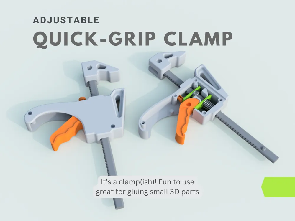 Fidget Quick-Grip Trigger Clamp good for gluing - Free 3D Print Model ...