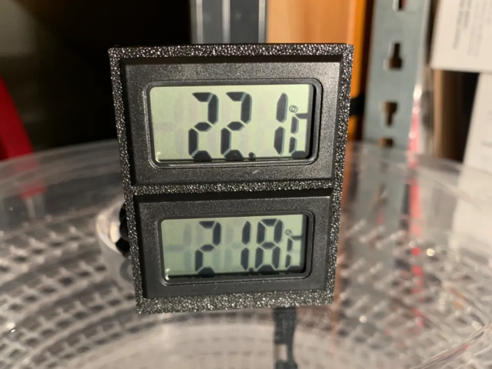 Rectangular stacked Thermometer Hygrometer Mount by userBEN - MakerWorld