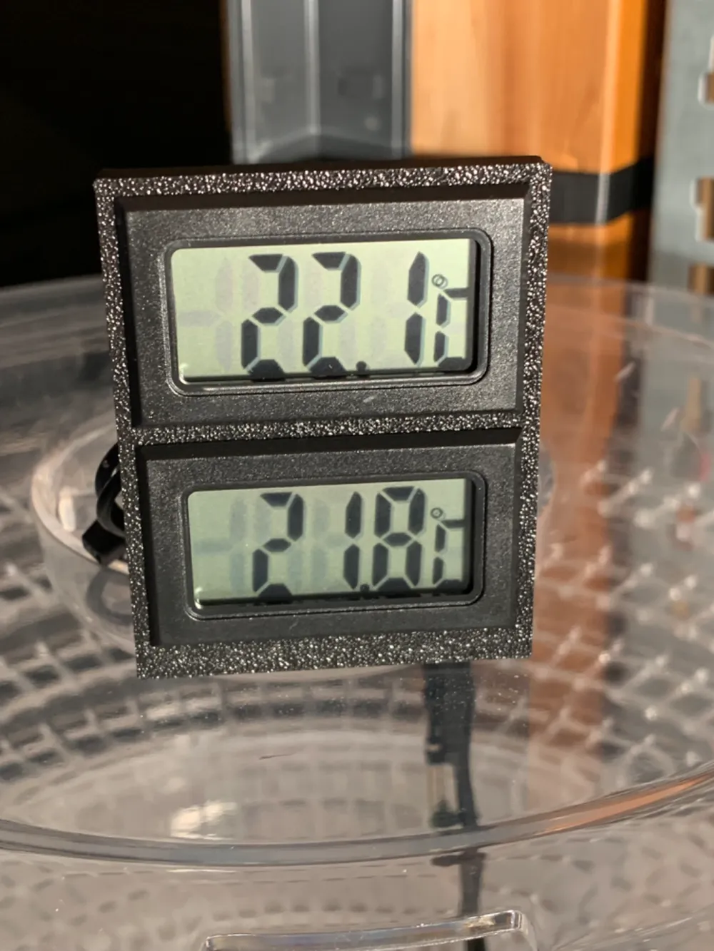 Rectangular stacked Thermometer Hygrometer Mount by userBEN - MakerWorld