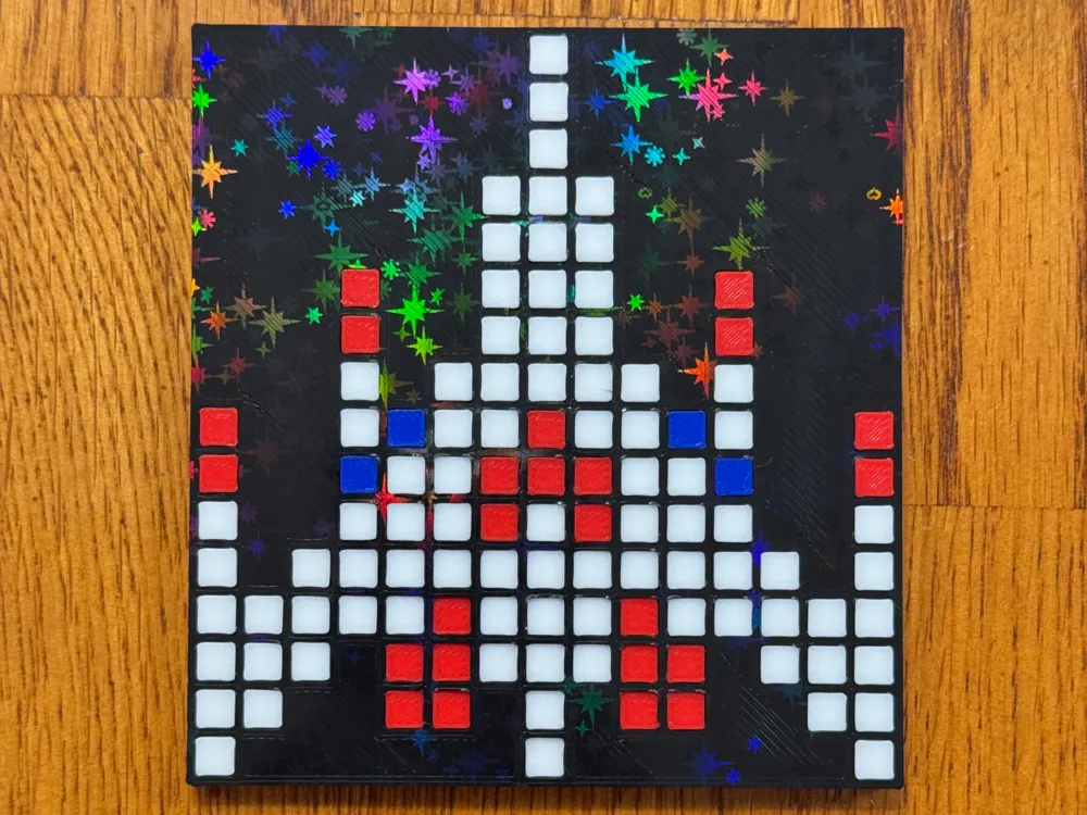 Pixel Layers - Galaga Ship by miroben - MakerWorld