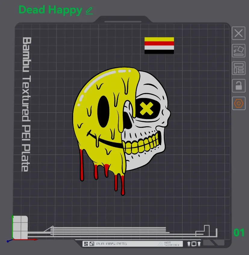 2D Dead Happy Smiley by Wizard7741 - MakerWorld