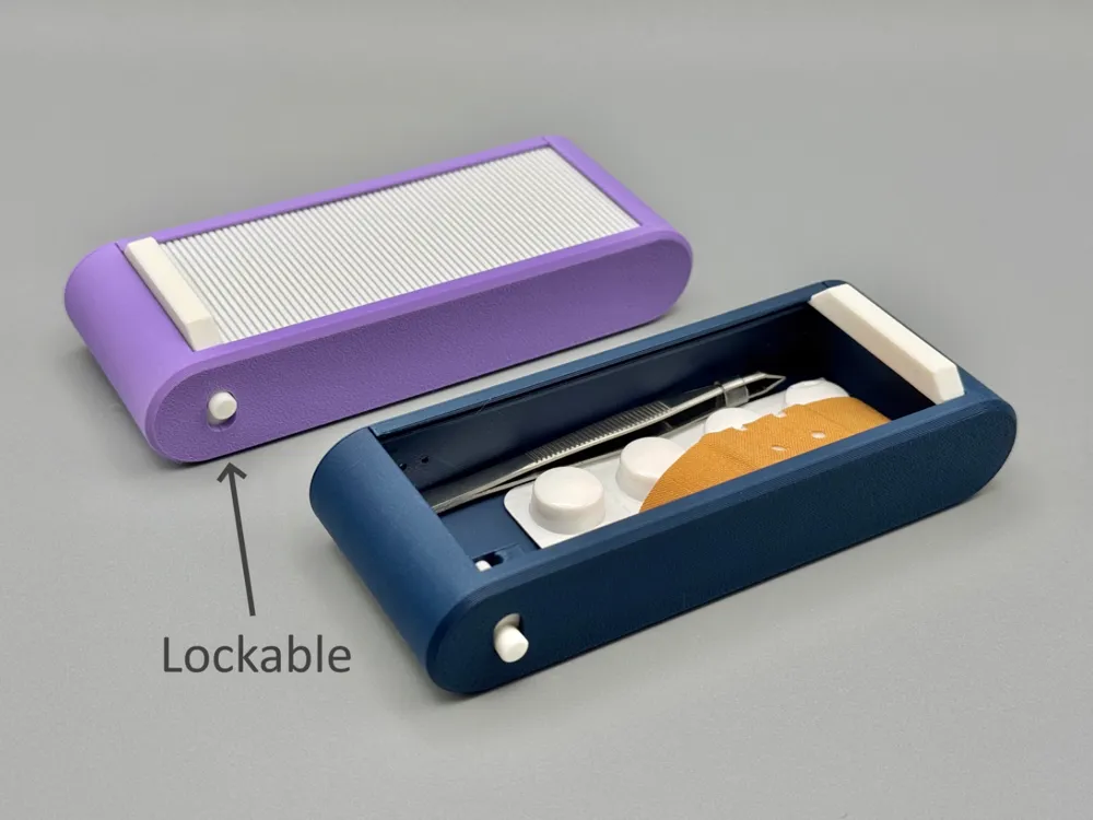 Sliding case V2 (lockable) for small parts by mgm86 MakerWorld ...