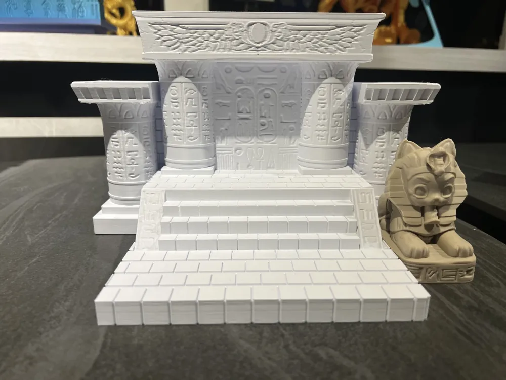 Divine Pedestal: Egyptian Temple Display Base - Free 3D Print Model ...