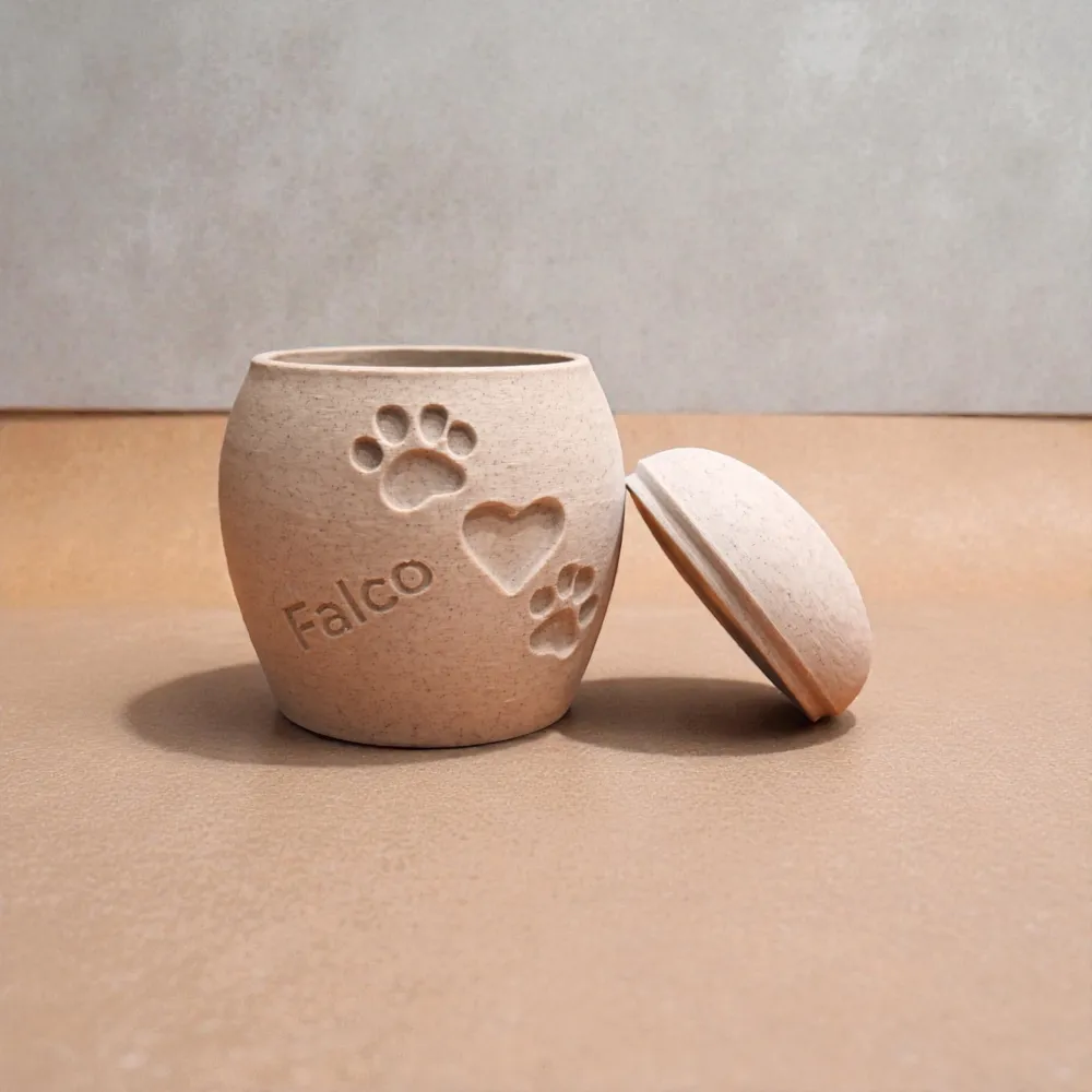 Calm Companion Memorial Jar or Urn Editable Text - Free 3D Print Model ...