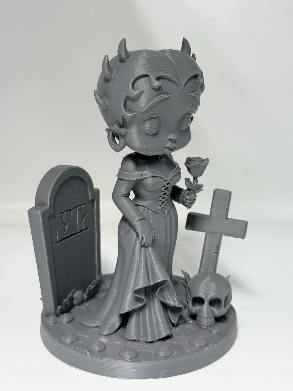 Mini diorama Betty Boop in cemetery by Mysstra hueforge 3Dart ...