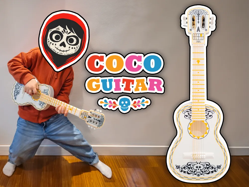 Guitarra Coco Disney Pixar por weah86 MakerWorld: Descarga Modelos 3D Gratuitos