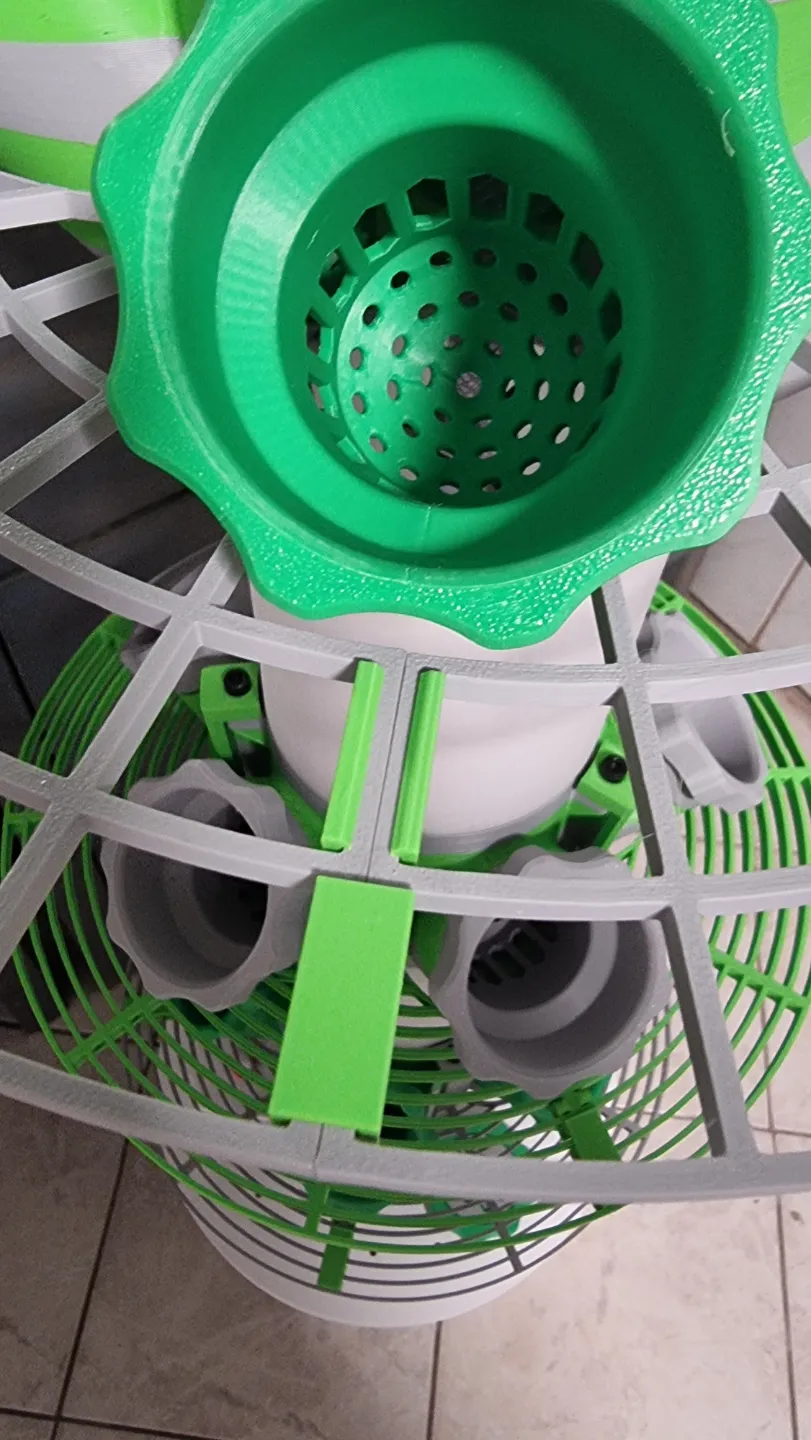 4Pot support hydroponic tower + clips Remixed by slaxxTB MakerWorld ...