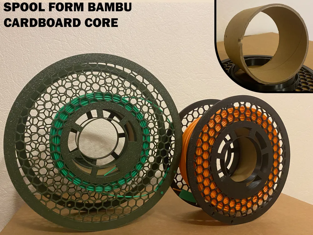 Small Spool for Bambu Refill Cardboard Core Remixed by 3D XYZ - MakerWorld