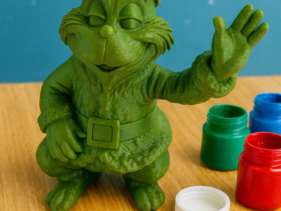 Grinch-Style Desk Mascot (Paint-Your-Own Edition) - Free 3D Print Model ...