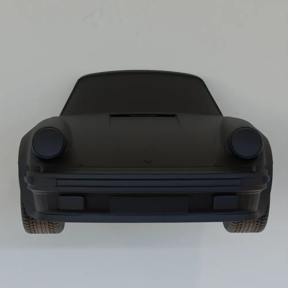 Porsche 911 Turbo 930 Wall Art - Front View – Kostenloses 3D ...