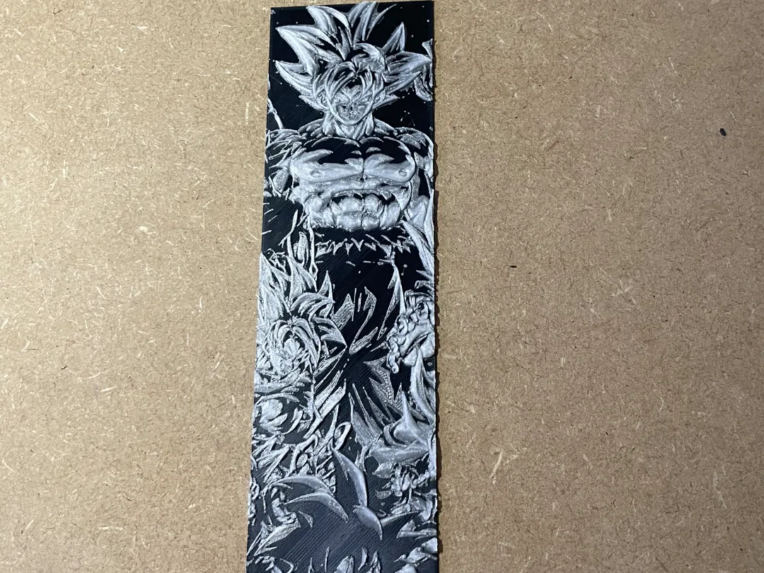 Goku Hueforge bookmark - Free 3D Print Model - MakerWorld