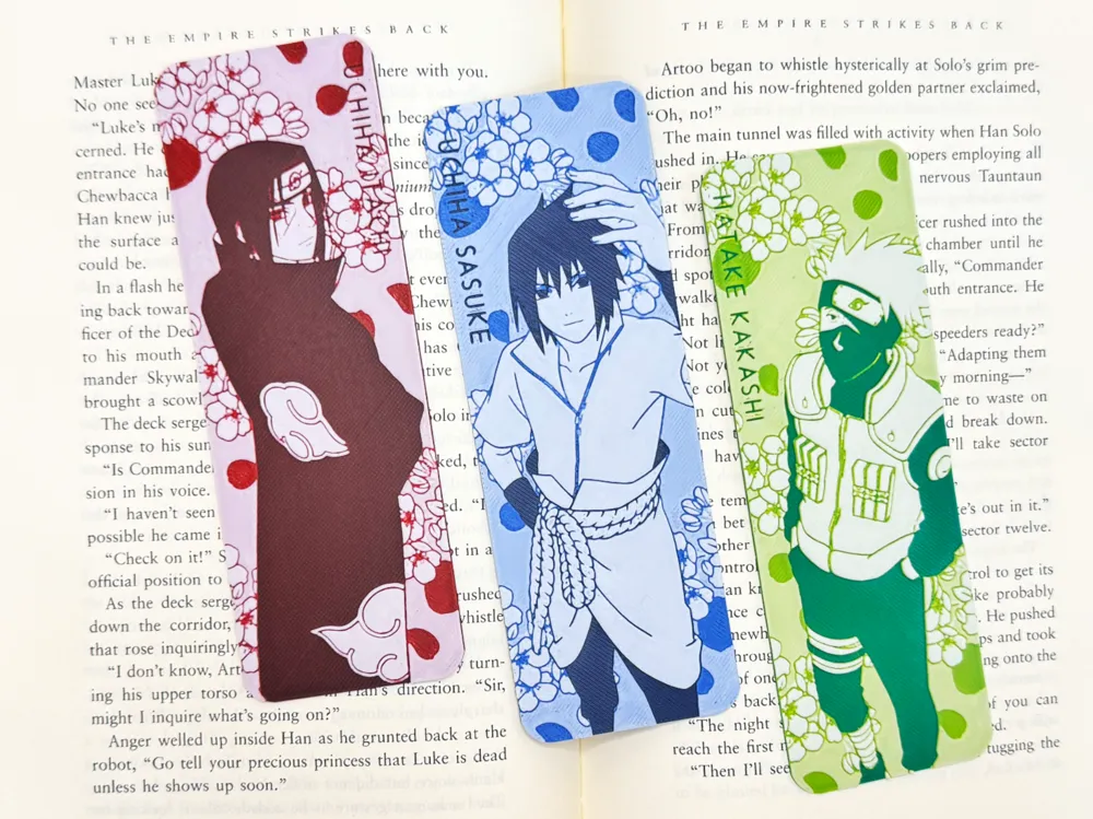 Naruto Bookmark Set - Sasuke, Kakashi & Itachi by Artful Creator ...