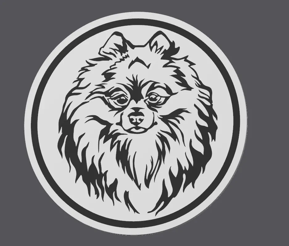 Pomeranian Spitz coaster by Mr.Jay - MakerWorld