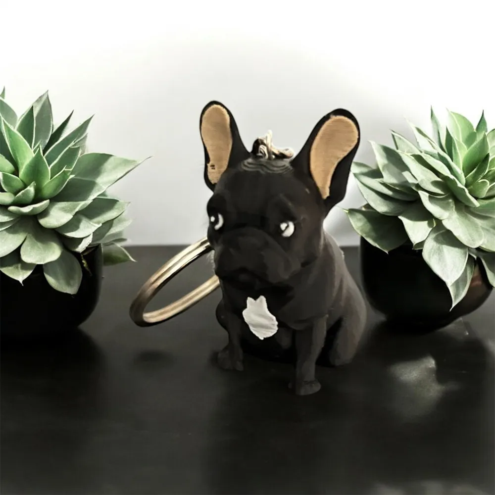 French Bulldog Keychain - Free 3D Print Model - MakerWorld