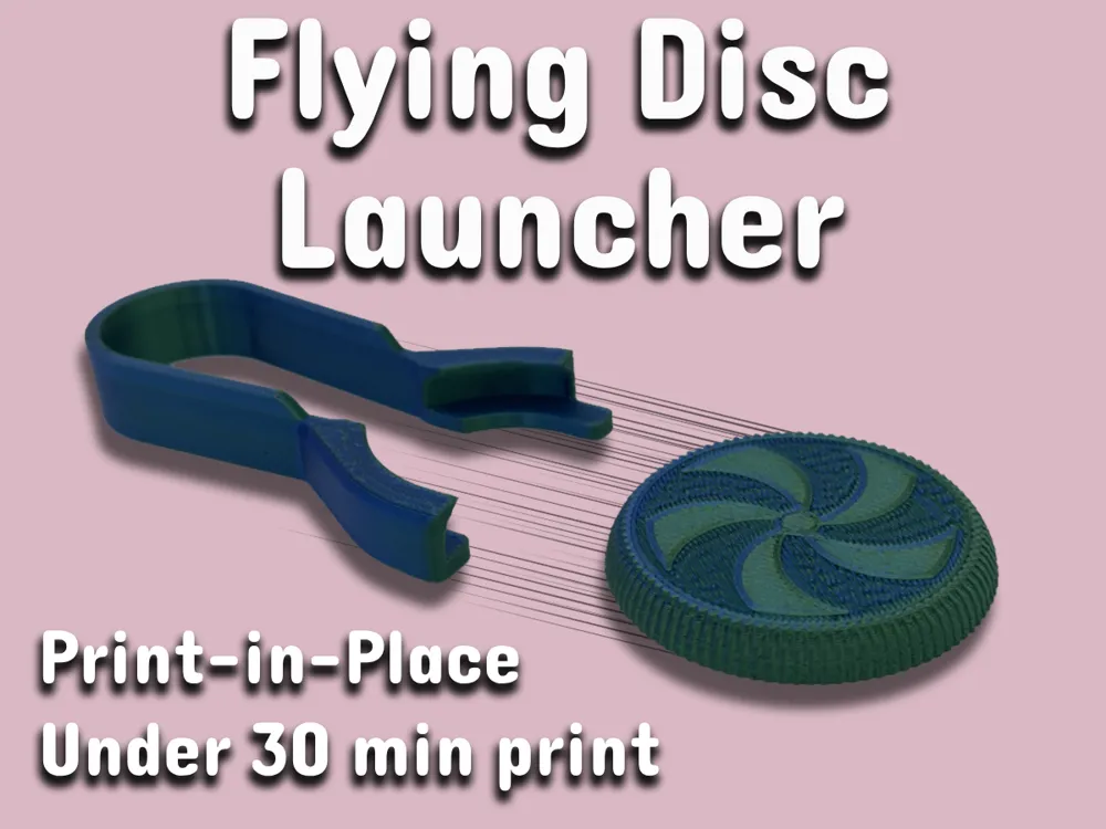 Flying Disc Launcher - Free 3D Print Model - MakerWorld