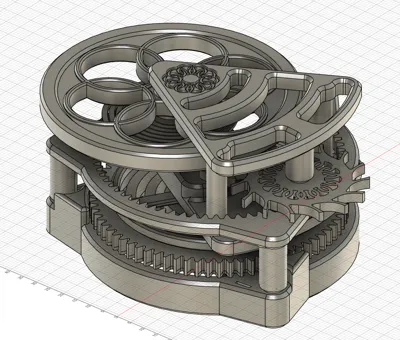 Fully 3d Printed Tourbillon - Free 3D Print Model - MakerWorld