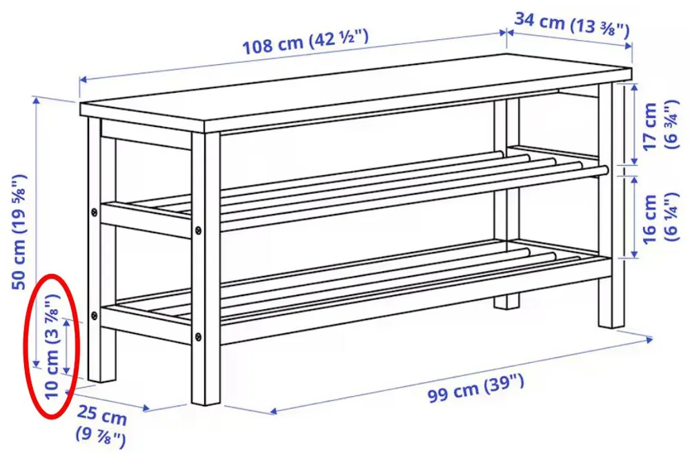 Ikea TJUSIG Shoe Rack Height Extension by KYZ Design - MakerWorld