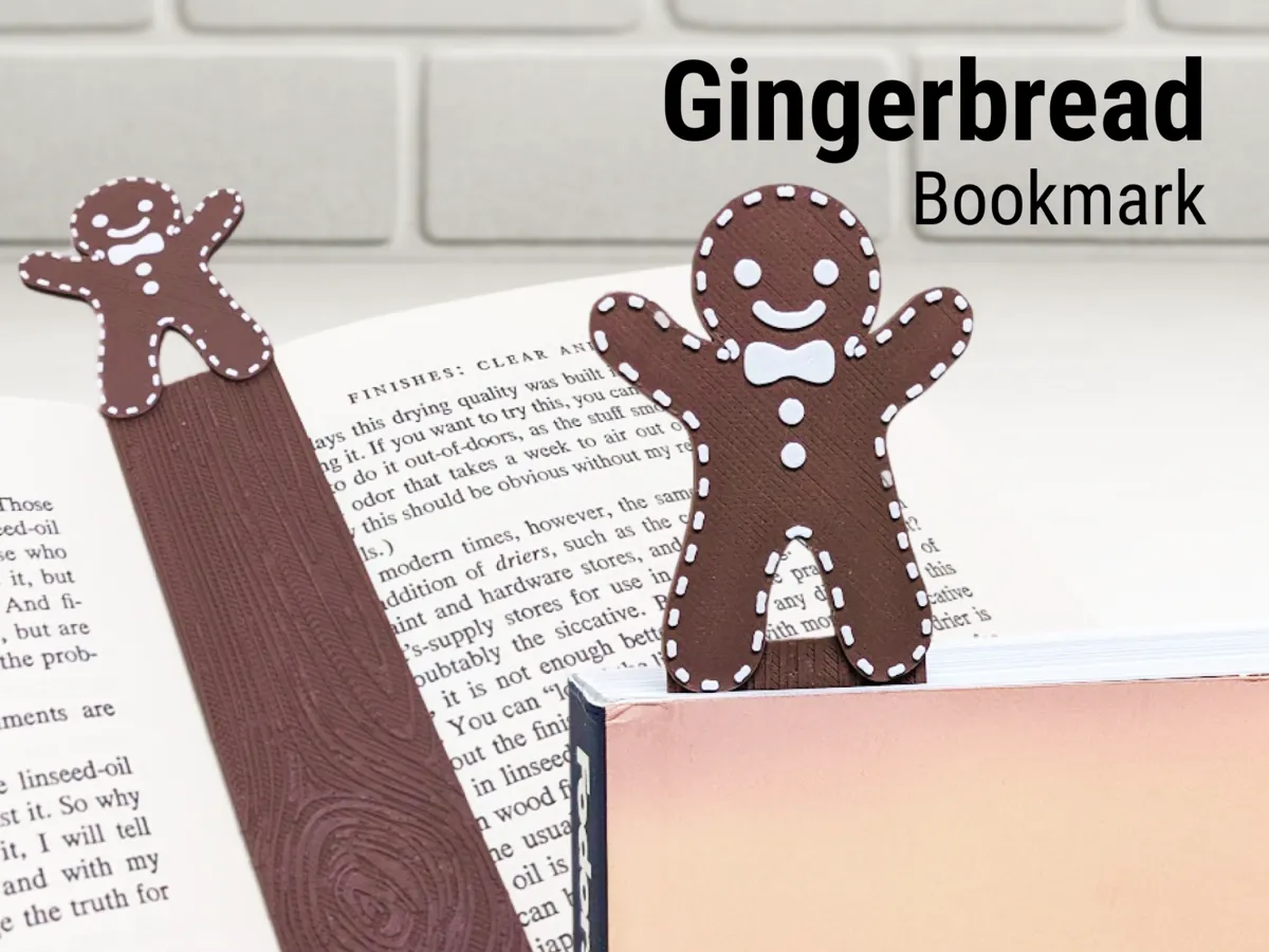 Gingerbread Man Bookmark - Free 3D Print Model - MakerWorld