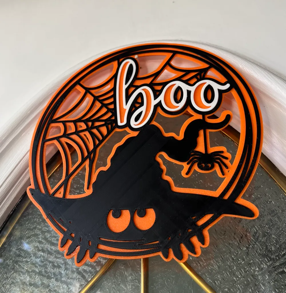 Boo Halloween Door Sign by lindnjoe - MakerWorld