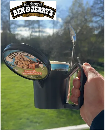 Ben&Jerry´s Icecream cup, lid and spoon holder! by walleriusDesign MakerWorld: Download Free 3D ...