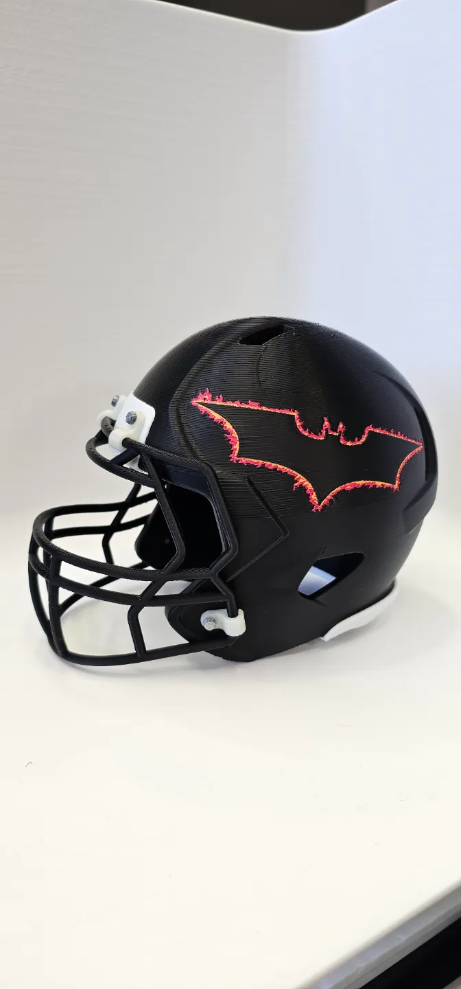 Batman Football Helmet - Free 3D Print Model - MakerWorld
