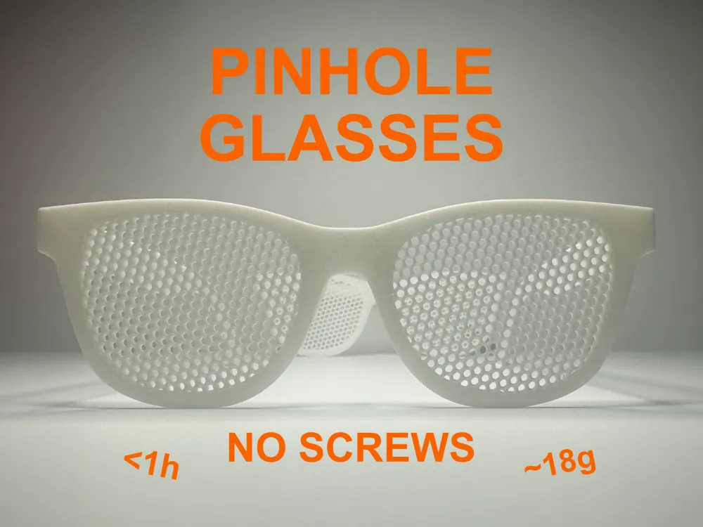 Pinhole Glasses - No screws - Free 3D Print Model - MakerWorld