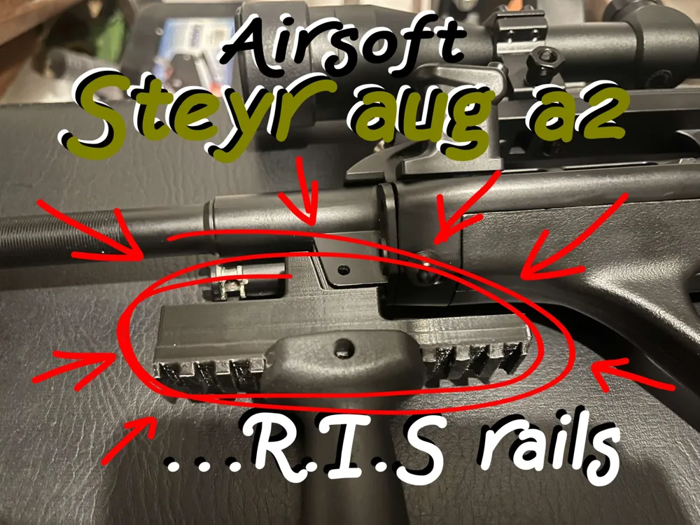 Airsoft Steyr AUG with under-barrel RIS rails by Ainon3Dprint - MakerWorld