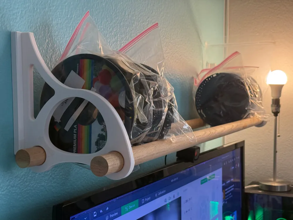 Filament Spool Dovetail Wall Bracket by NonstickRon - MakerWorld